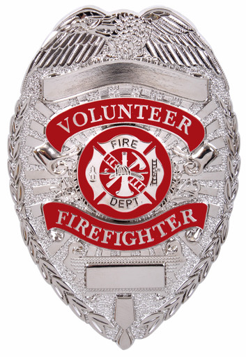 Silver - Deluxe Fire Department Badge