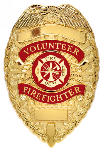 Gold - Deluxe Fire Department Badge
