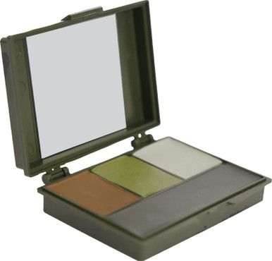 Camo Face Paint GI All Purpose w/Case & Mirror - Light Green Loam White ...