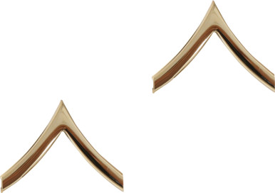 Polished Gold Private PV2 United States Army Rank Insignia Pin