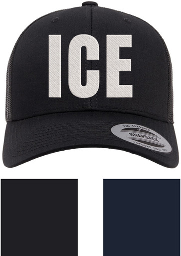 ICE Embroidered Trucker Hat | Immigration and Custom Enforcement ...