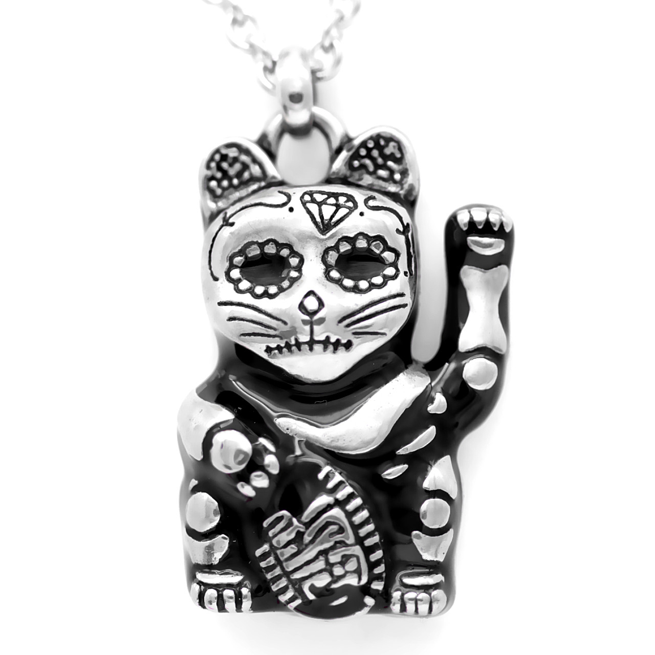 Alien Sugar Skull Necklace - Day of the Dead Alien - Controse