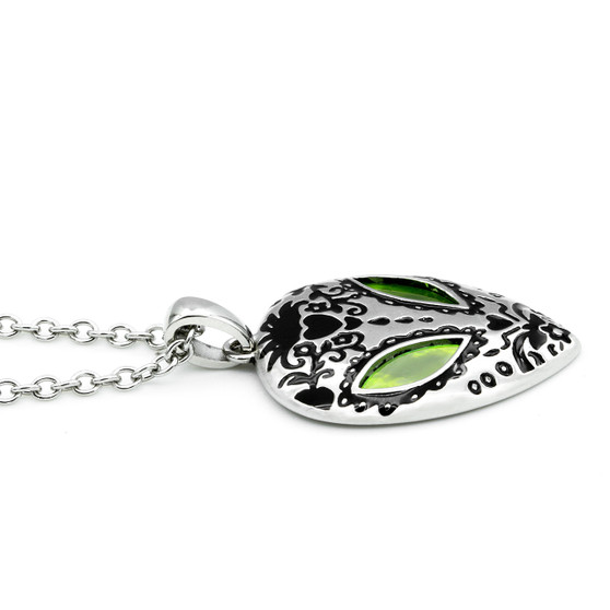 Alien Sugar Skull Necklace - Day of the Dead Alien - Controse