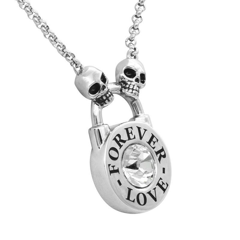 Skull Lock Necklace - Forever Love - Controse