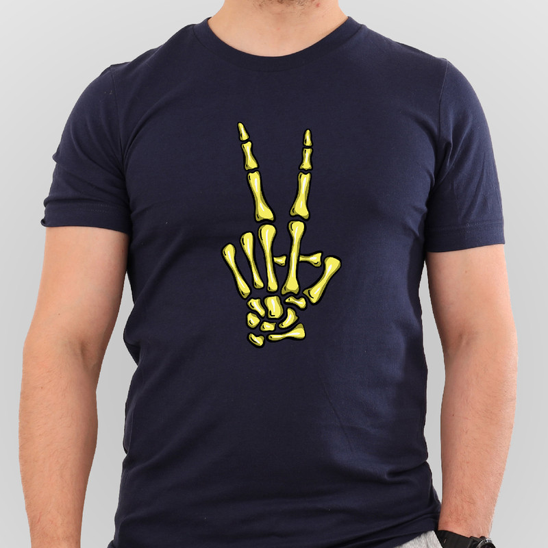 Skeleton T-Shirt - Peace Sign Tee - Controse
