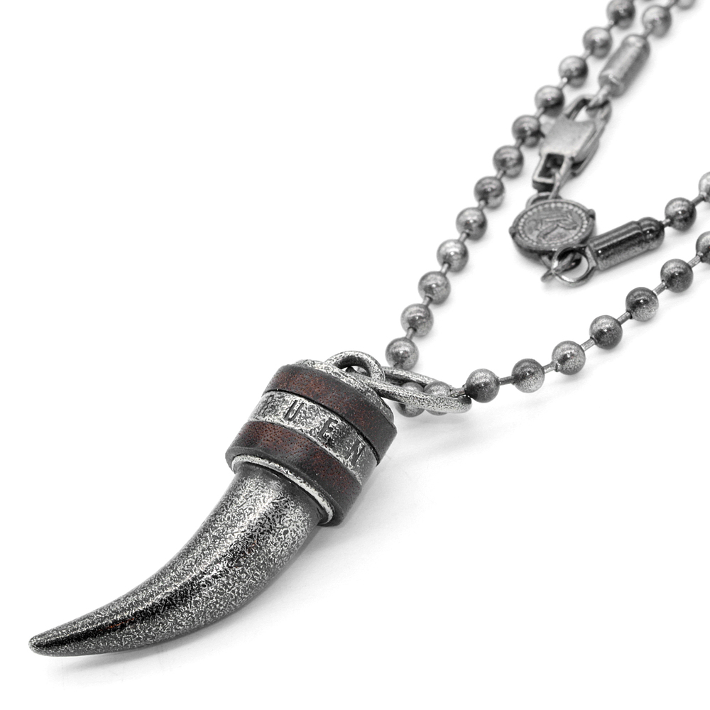 Steel Tribal wolf tooth Necklace - Controse