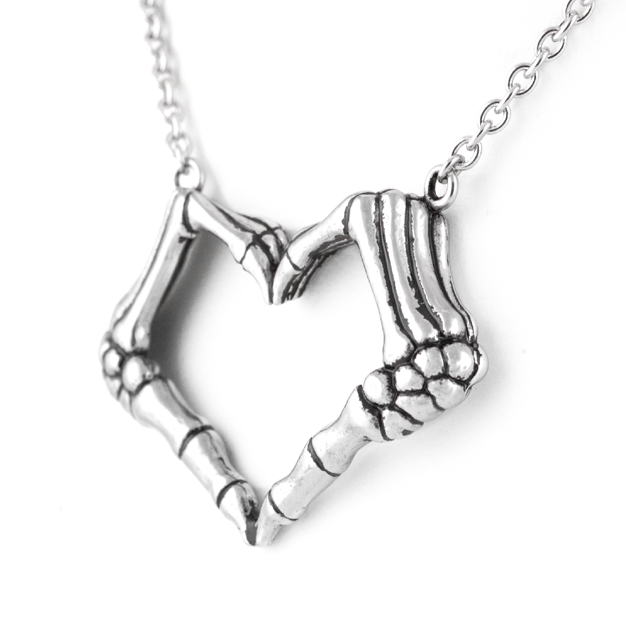 CONTROSE Skeleton bone hand love sign pendent necklace – I LOVE YOU TO ...