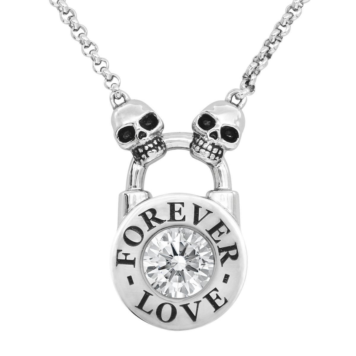 Skull Lock Necklace - Forever Love - Controse