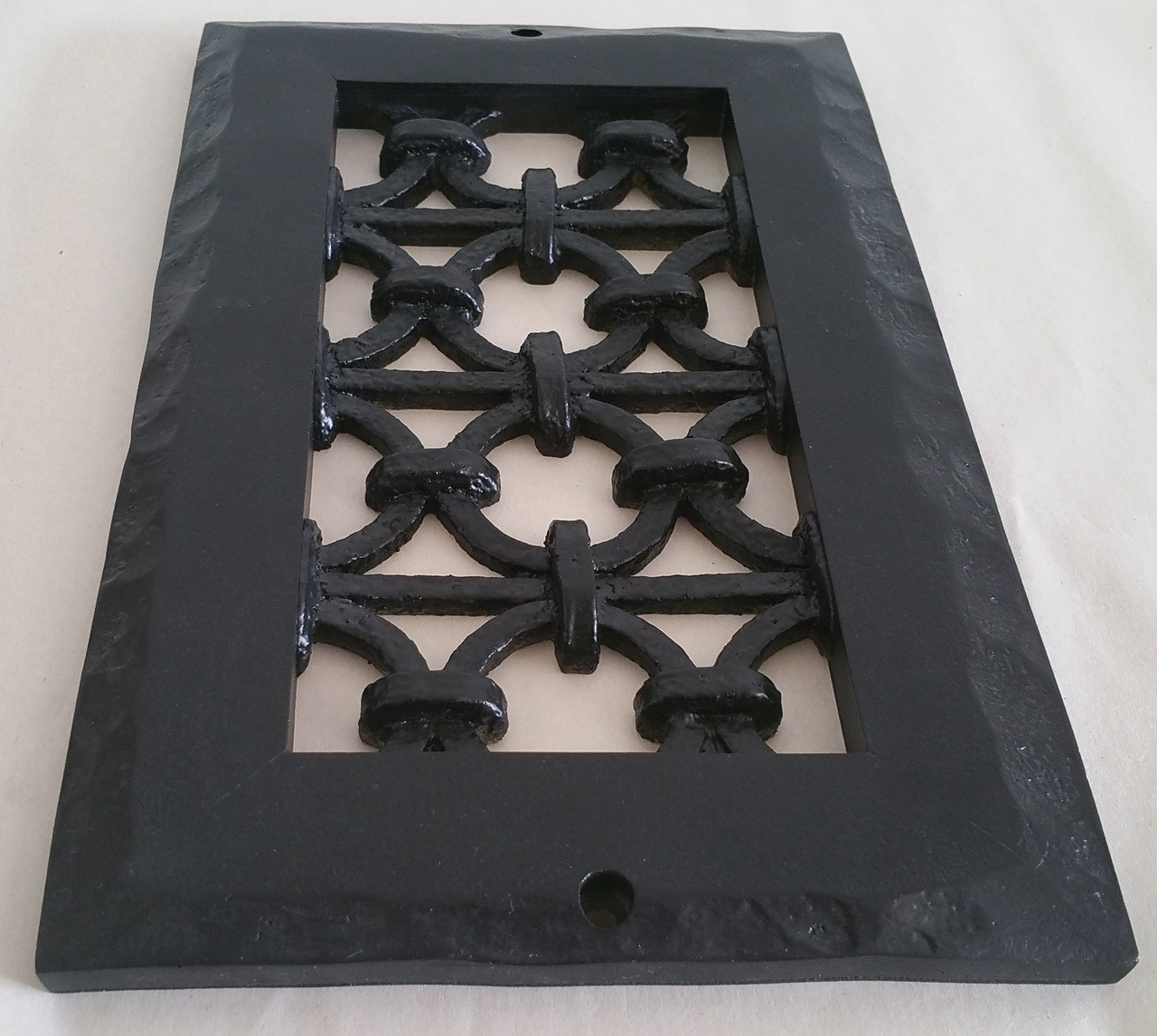 Iron Ring grille 8x4 opening size 10x6 overall size. Black finish ...