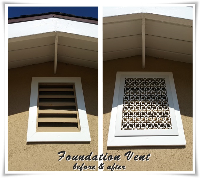 Foundation vent transformation - Majestic Vent Covers