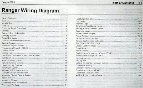 2021 Ford Ranger Electrical Wiring Diagrams Manual Original - Factory ...
