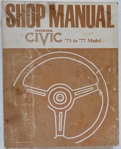 Honda Service Manuals Original Shop Books | Factory Repair Manuals