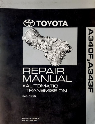 1996-2004 Toyota 4WD A340F A343F Automatic Transmission Overhaul Repair ...
