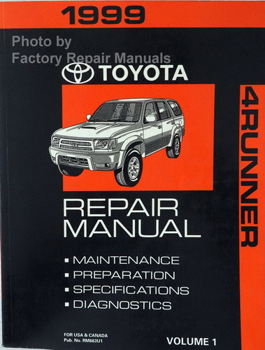 1999 Toyota 4Runner Factory Service Manual Volume 1 - Original Shop ...