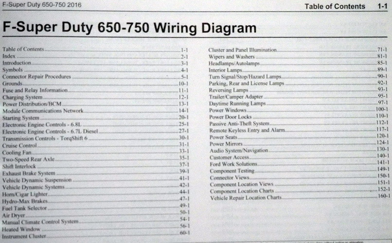 2016 Ford F650 F750 Wiring Diagrams