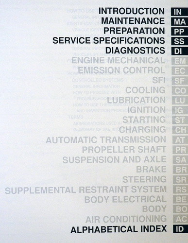001 Lexus LS430 Repair Manuals
