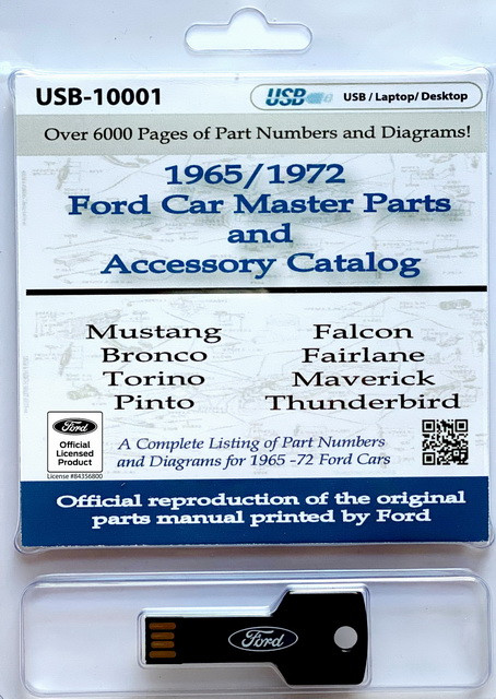 1965 - 1972 Ford Car Master Parts and Accessory Catalog on USB ...
