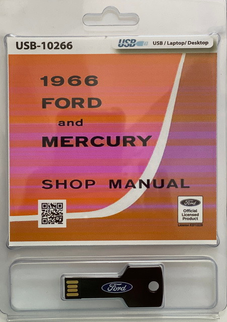 1966 Ford and Mercury Large Car Factory Shop Service Manual on USB ...