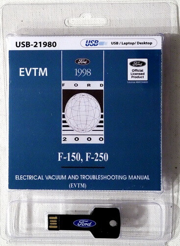 1998 Ford F150 F250 Electrical and Vacuum Troubleshooting Manual on USB ...