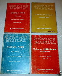 Subaru Service Manuals Original Shop Books | Factory Repair Manuals