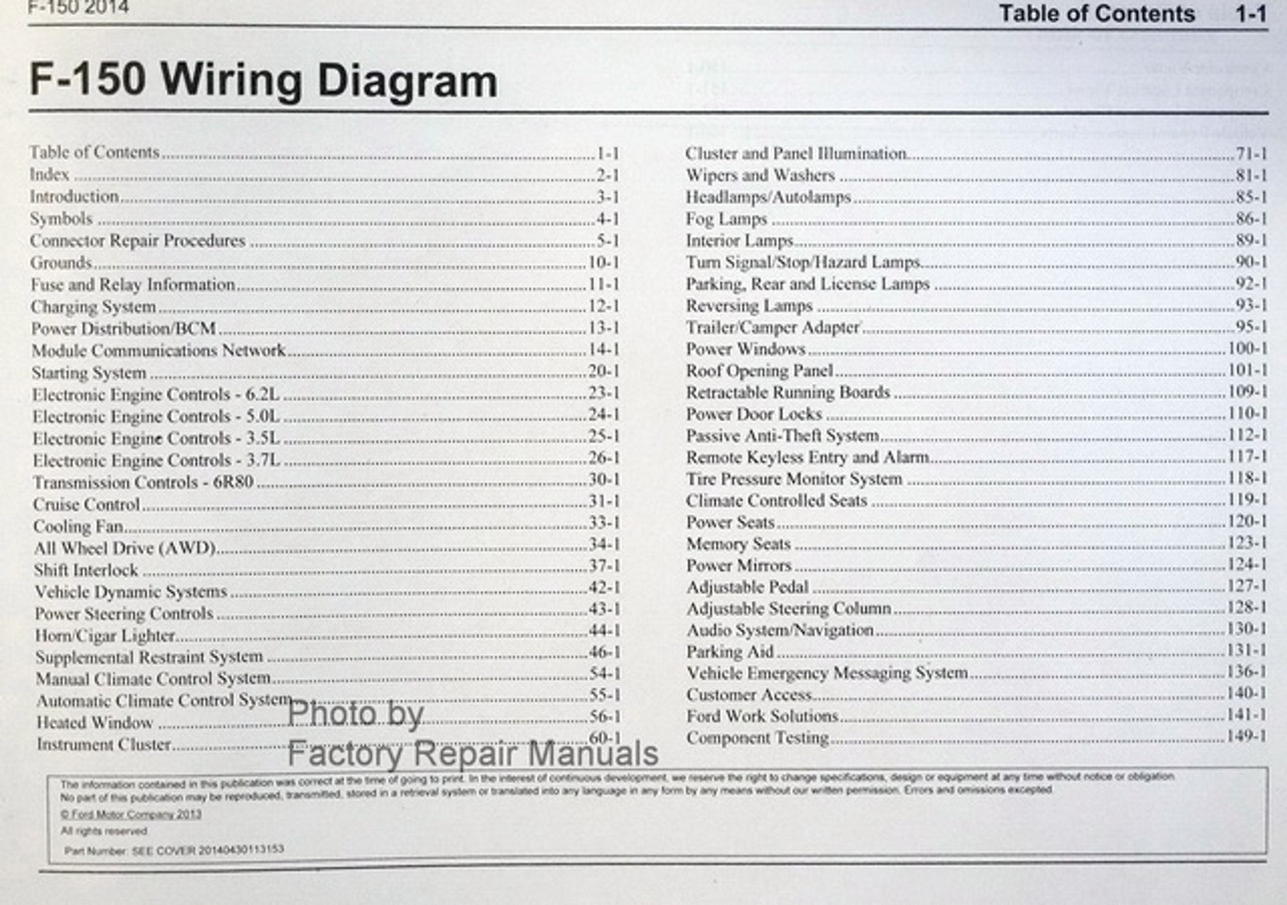 2014 Ford F-150 Electrical Wiring Diagrams Manual Original - Factory ... 2014 Ford F-150 Electrical Wiring Diagrams Manual Original - Factory ...