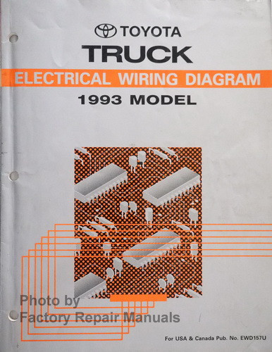 1993 Toyota 4Runner Electrical Wiring Diagrams Original Manual ...