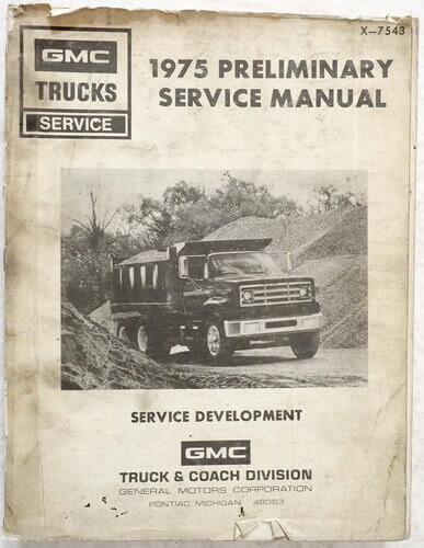 GMC Truck Service Manuals Original Shop Books | Factory Repair Manuals