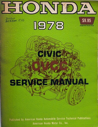 Honda Service Manuals Original Shop Books | Factory Repair Manuals