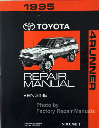 1995 Toyota 4Runner Factory Service Manual Volume 1 - Engine Shop ...