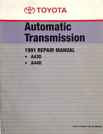 1991 Toyota 4 Cylinder Truck 4Runner Automatic Transmission Shop Repair ...