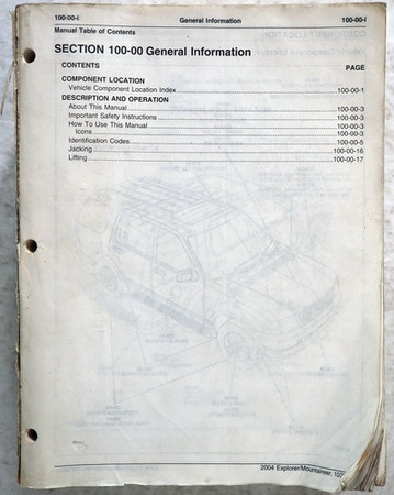 2004 Ford Explorer and Mercury Mountaineer Factory Service Manual ...