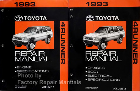 1993 Toyota 4Runner Factory Service Manual Original Shop Repair Set ...