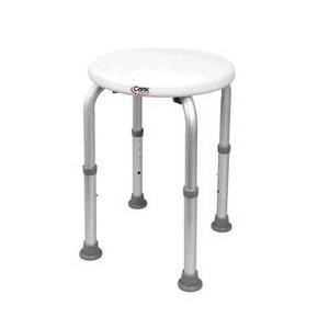 Carex Adjustable Round Shower Stool For Narrow Tubs