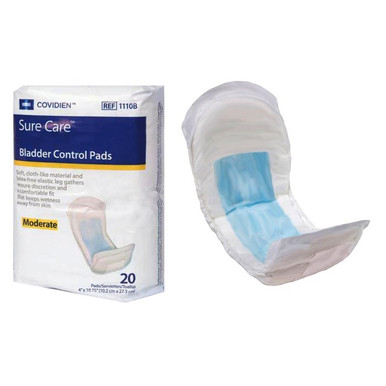 Covidien SureCare Bladder Control Pad, Light or Moderate Absorbency ...