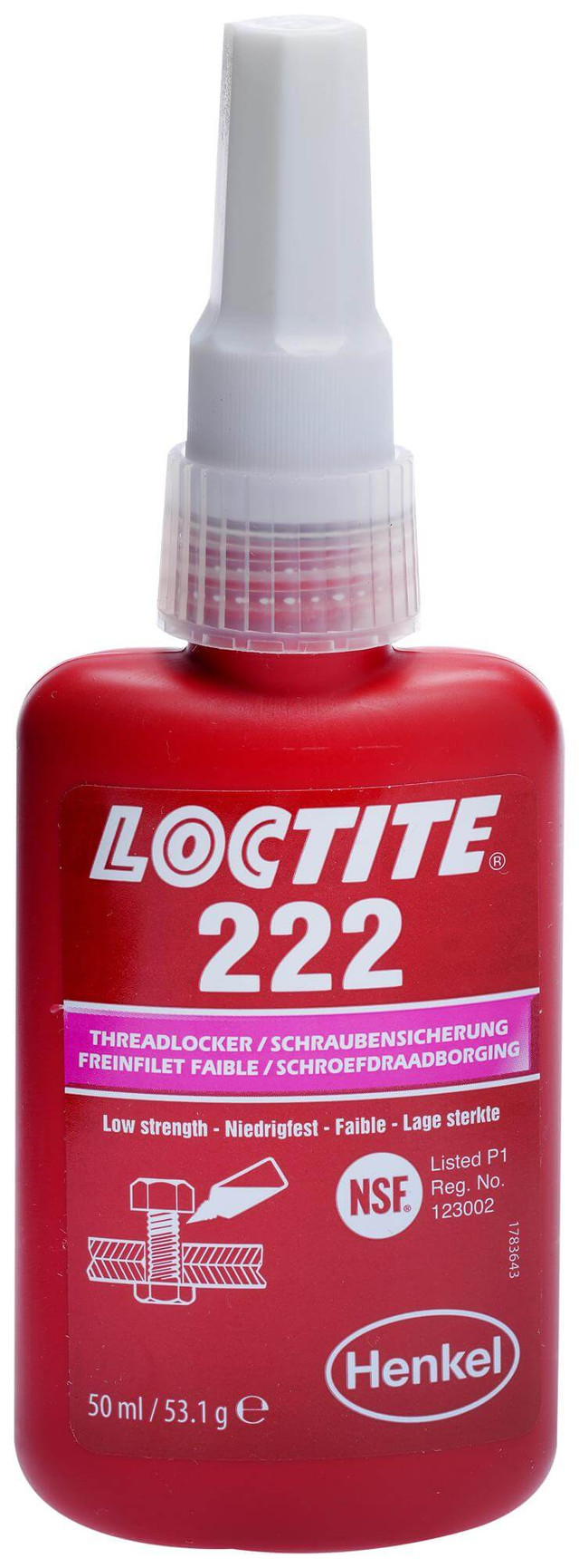 Loctite 222 Purple Threadlocking Adhesive 50 ml | Low Strength, 24-Hour ...