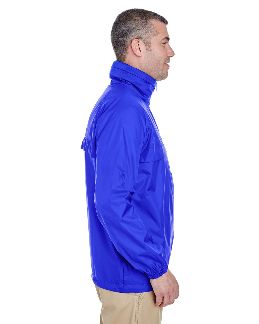 UltraClub 8929 Adult FullZip Hooded PackAway Jacket