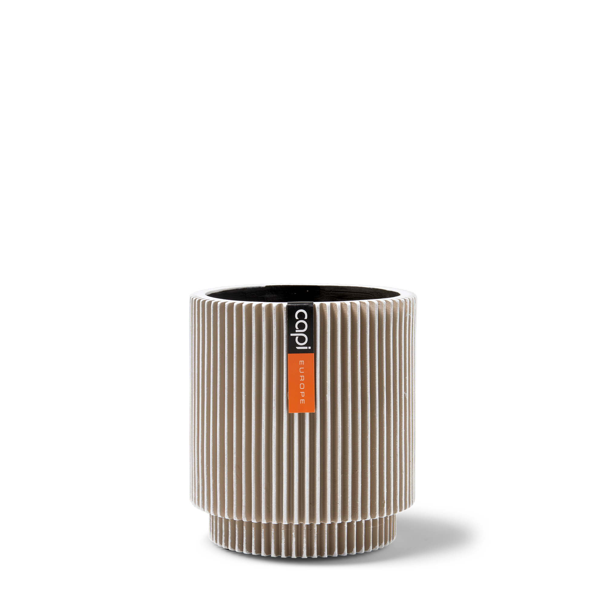 Nature Groove Anthracite & Ivory Cylinder Vase