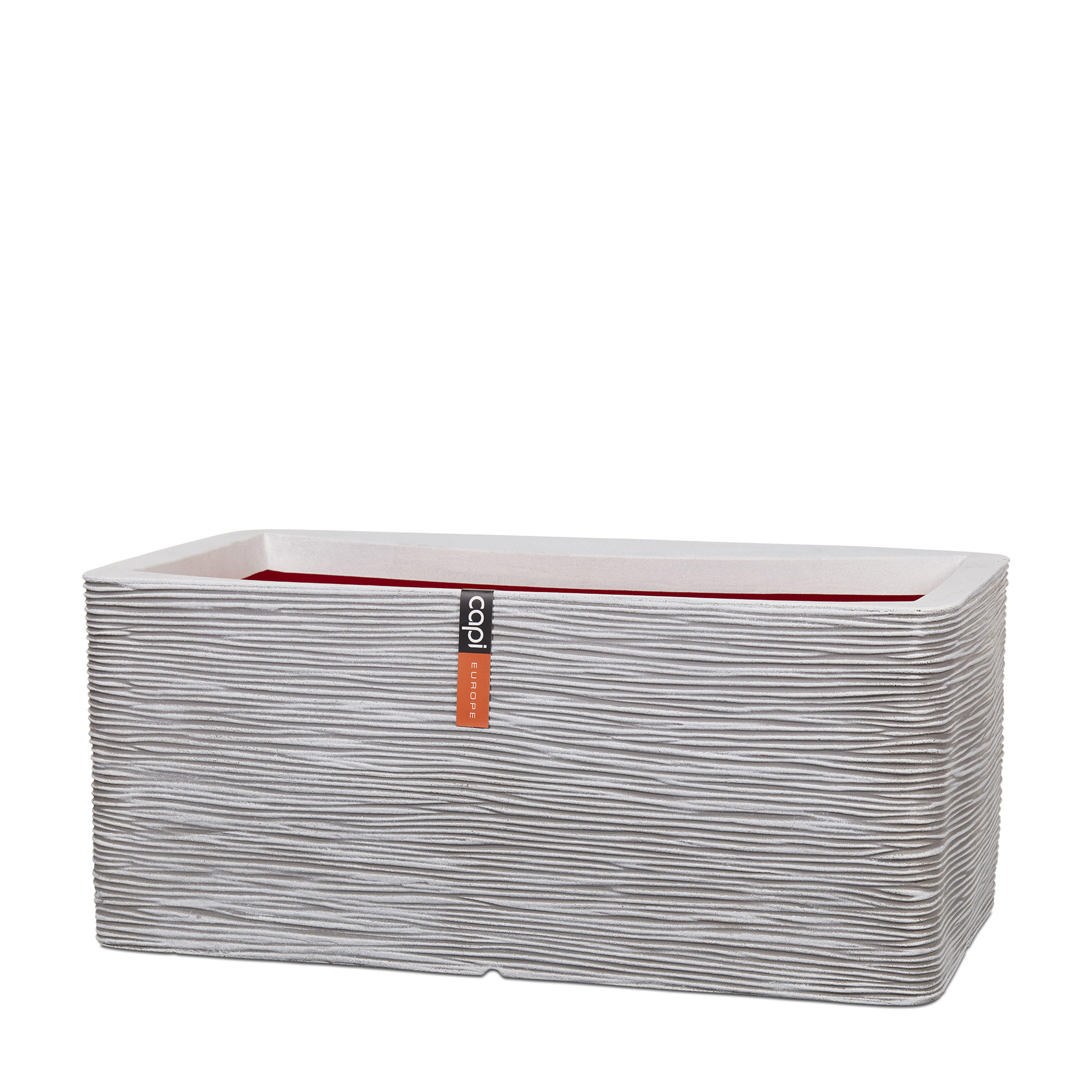 Nature Rib NL Rectangle Planter Ivory