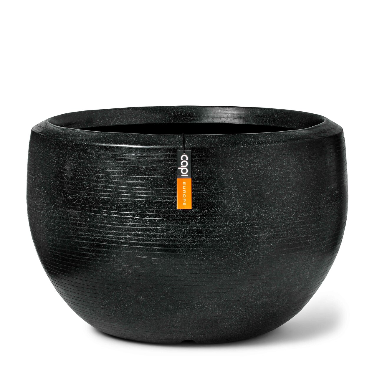Arc Granite Ball Vase Black