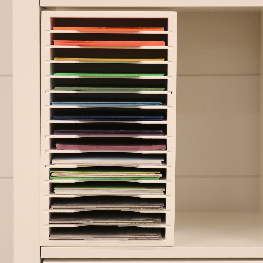 6x6 Paper Storage | Desk Paper Shelf | Stamp-n-Storage