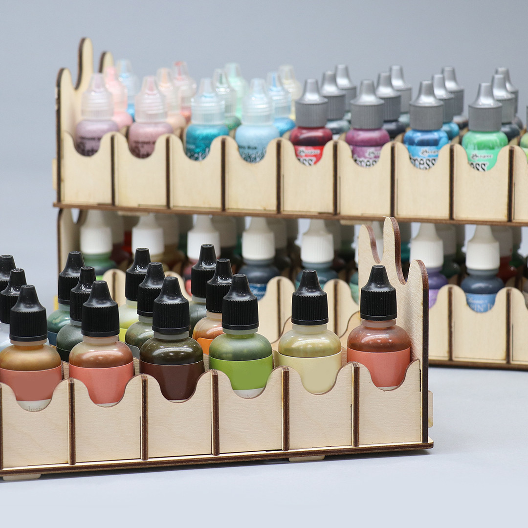 Mini Ink Pad Cube Storage | Wood Drawer Dividers