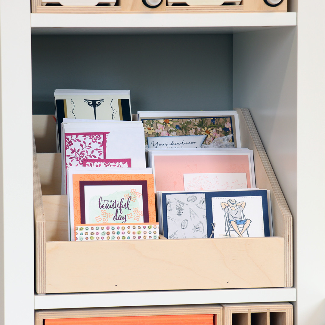 Multi Level Greeting Card Display Shelf | Stamp-n-Storage