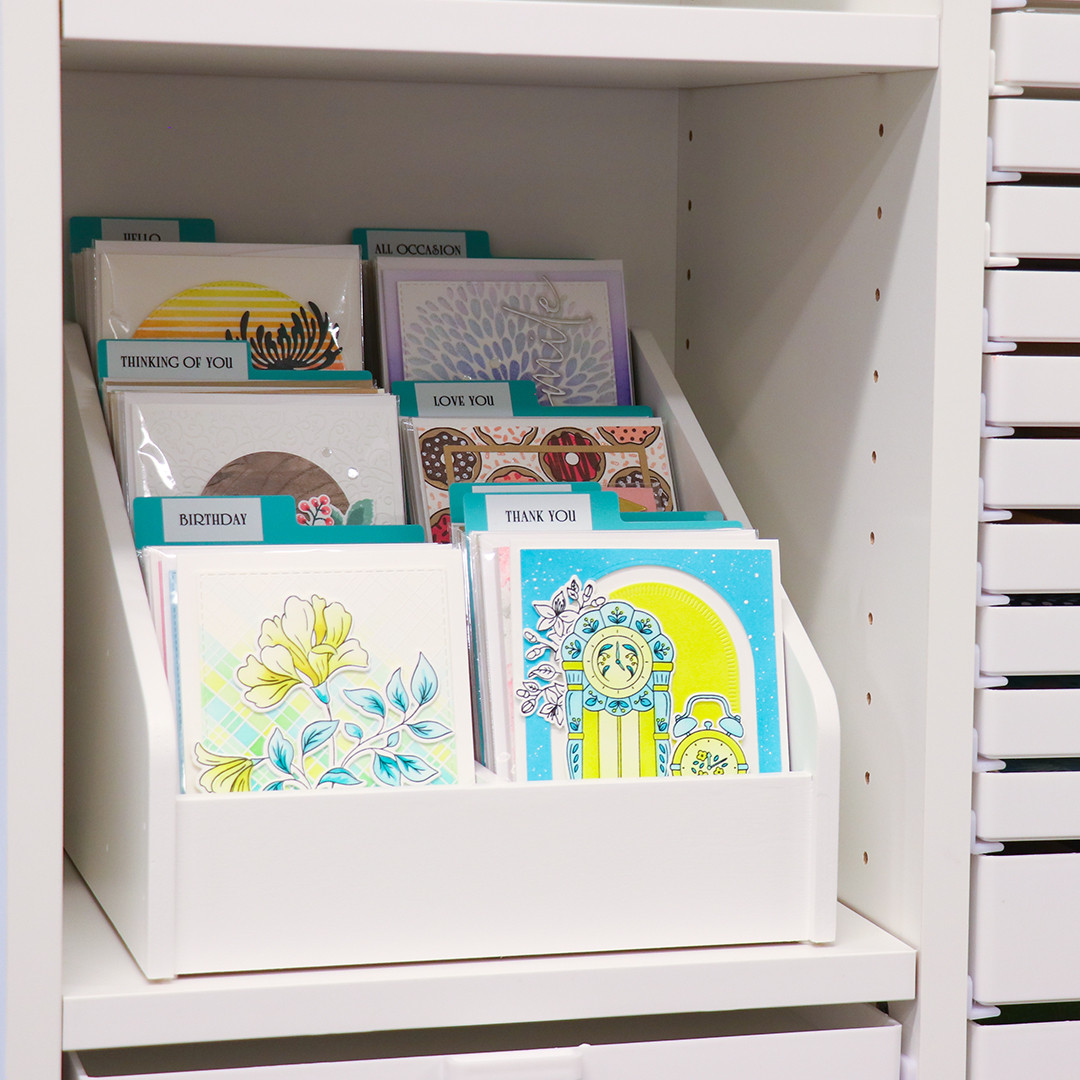 Multi Level Greeting Card Display Shelf | Stamp-n-Storage