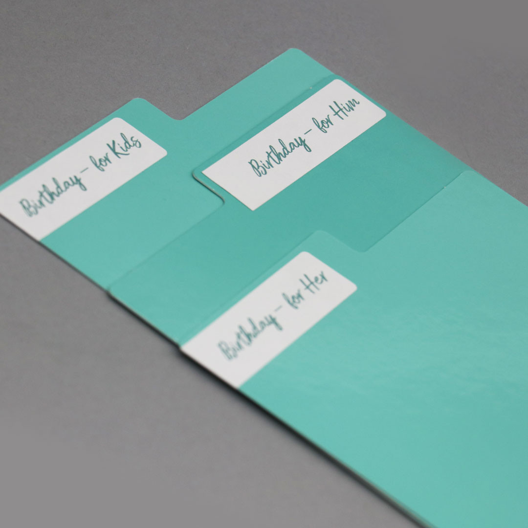 Label Your Cards and Photos - Organization for Scrapbookers & Card Makers