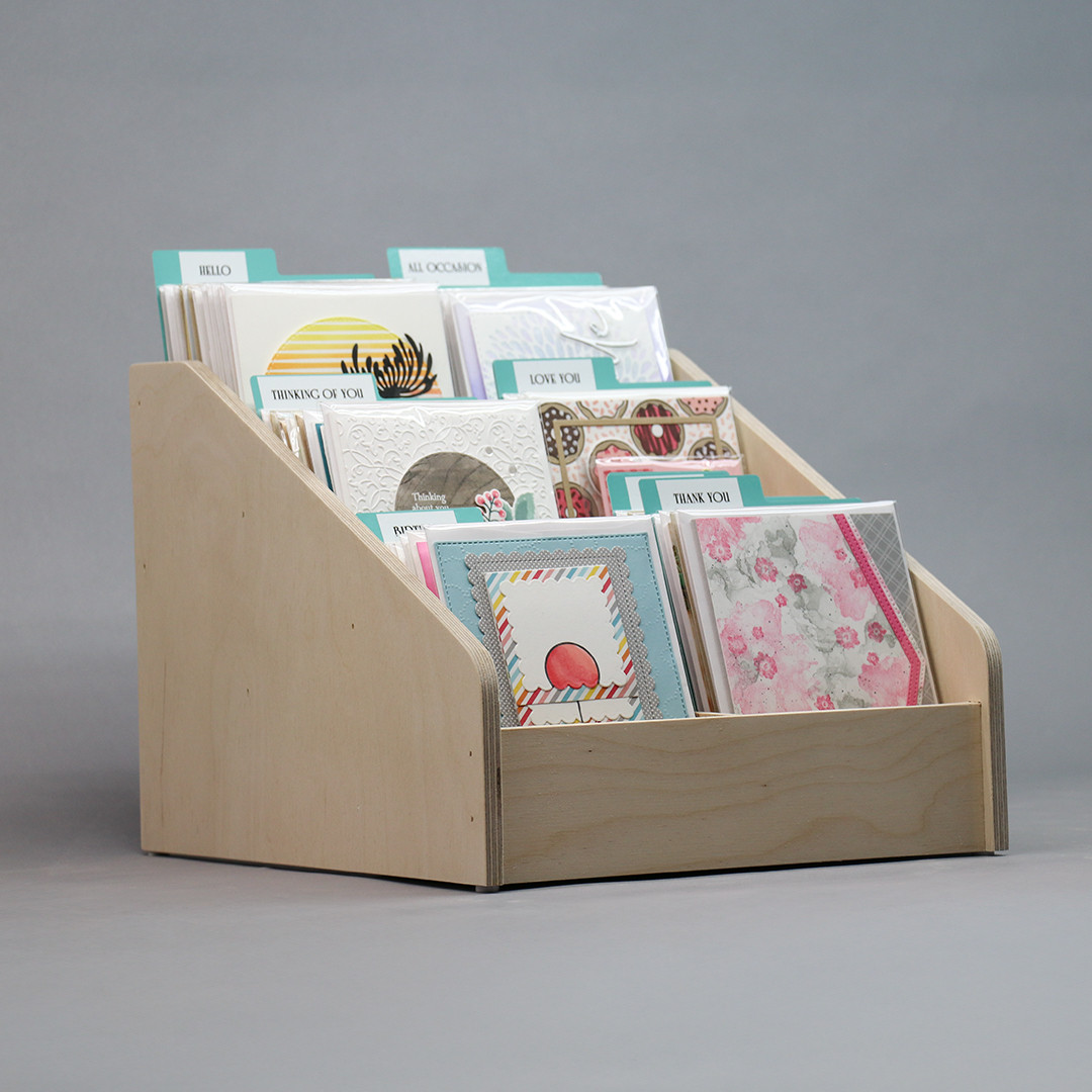Multi Level Greeting Card Display Shelf | Stamp-n-Storage