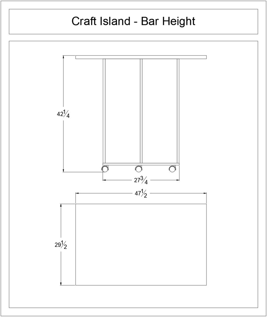 Craft Island Kit - Counter Height