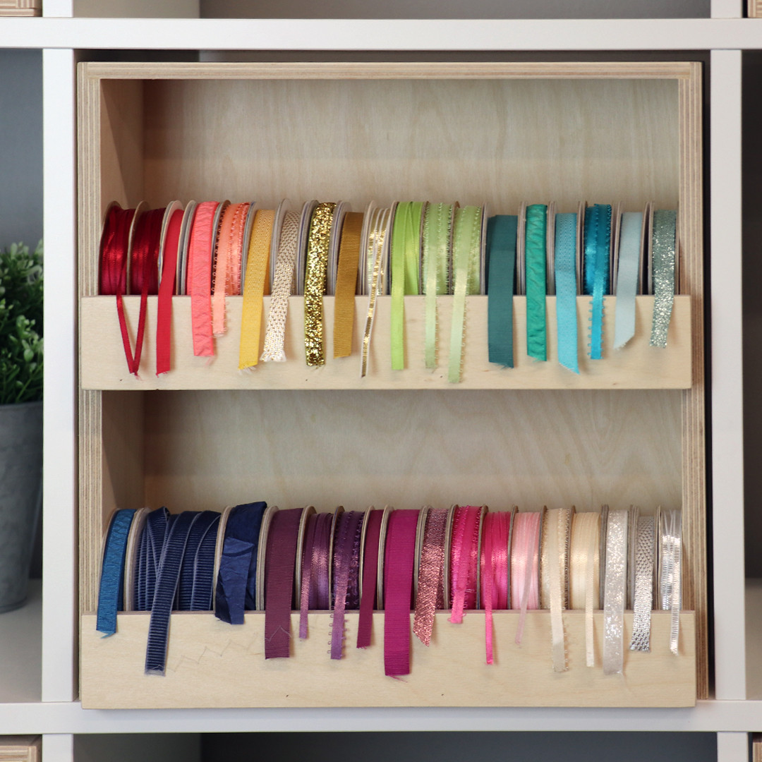 Ribbon Holder Shelf | Ribbon Shelf Organizer | Stamp-n-Storage
