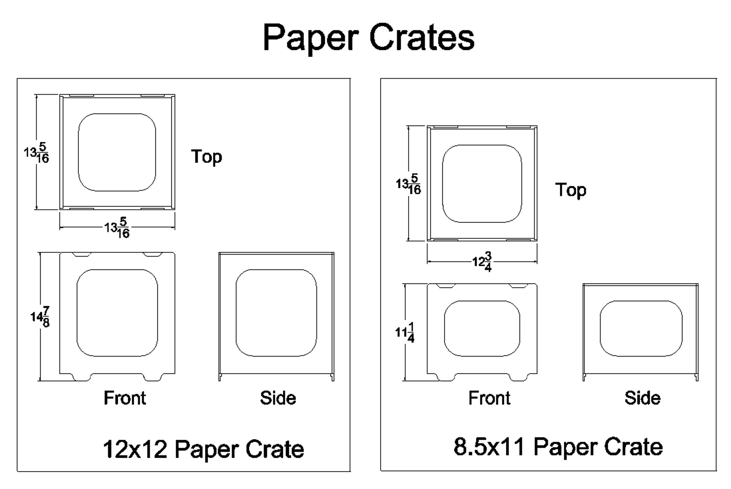 Paper Crate File Folder Crate Stamp N Storage