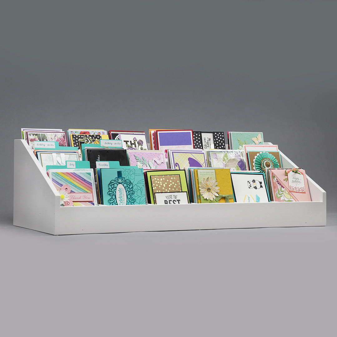 Multi Level Greeting Card Display Shelf | Stamp-n-Storage