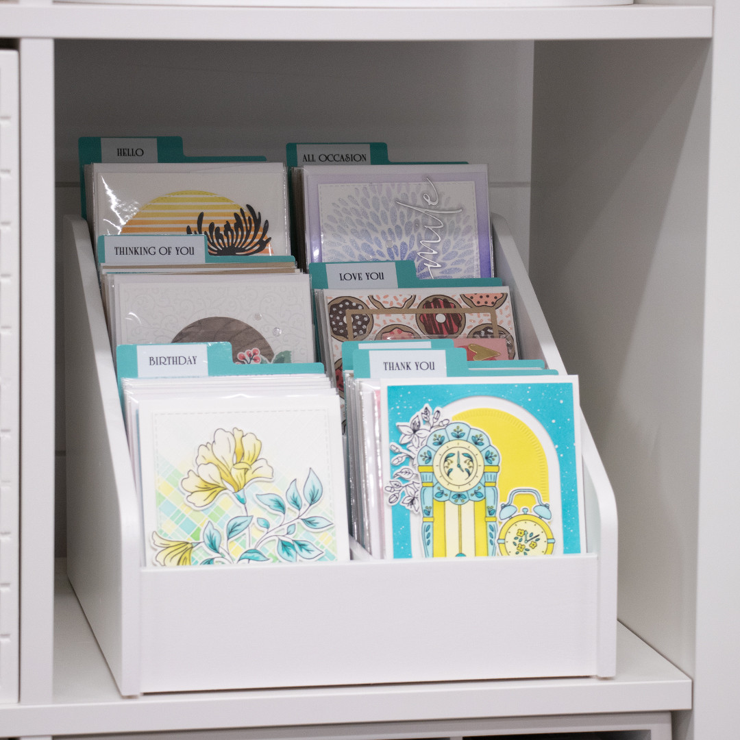 Multi Level Greeting Card Display Shelf | Stamp-n-Storage